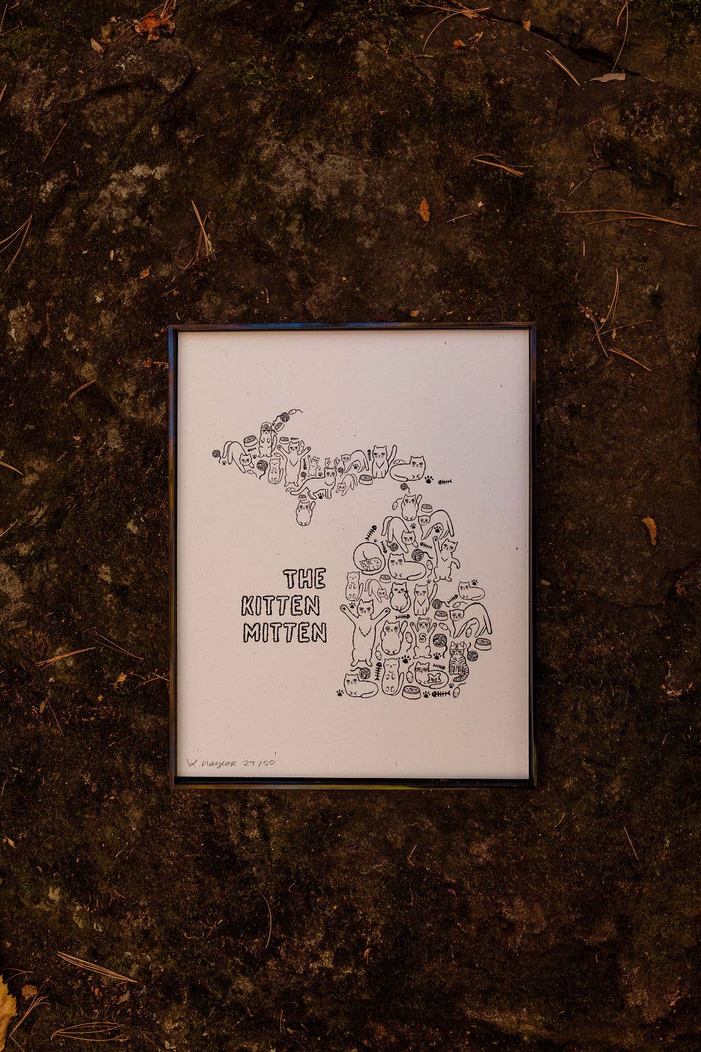 Kitten Mitten - Cat Lover's Map of Michigan – Handmade Studio